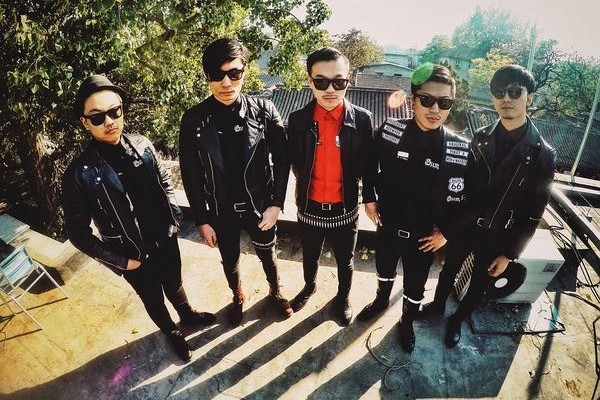 Chinese punk rock band Gum Bleed currently on Euro tour sing for ...