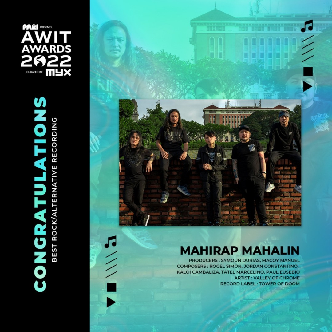 Philippines Metal Act Valley of Chrome Win Awit Award For Best Rock ...